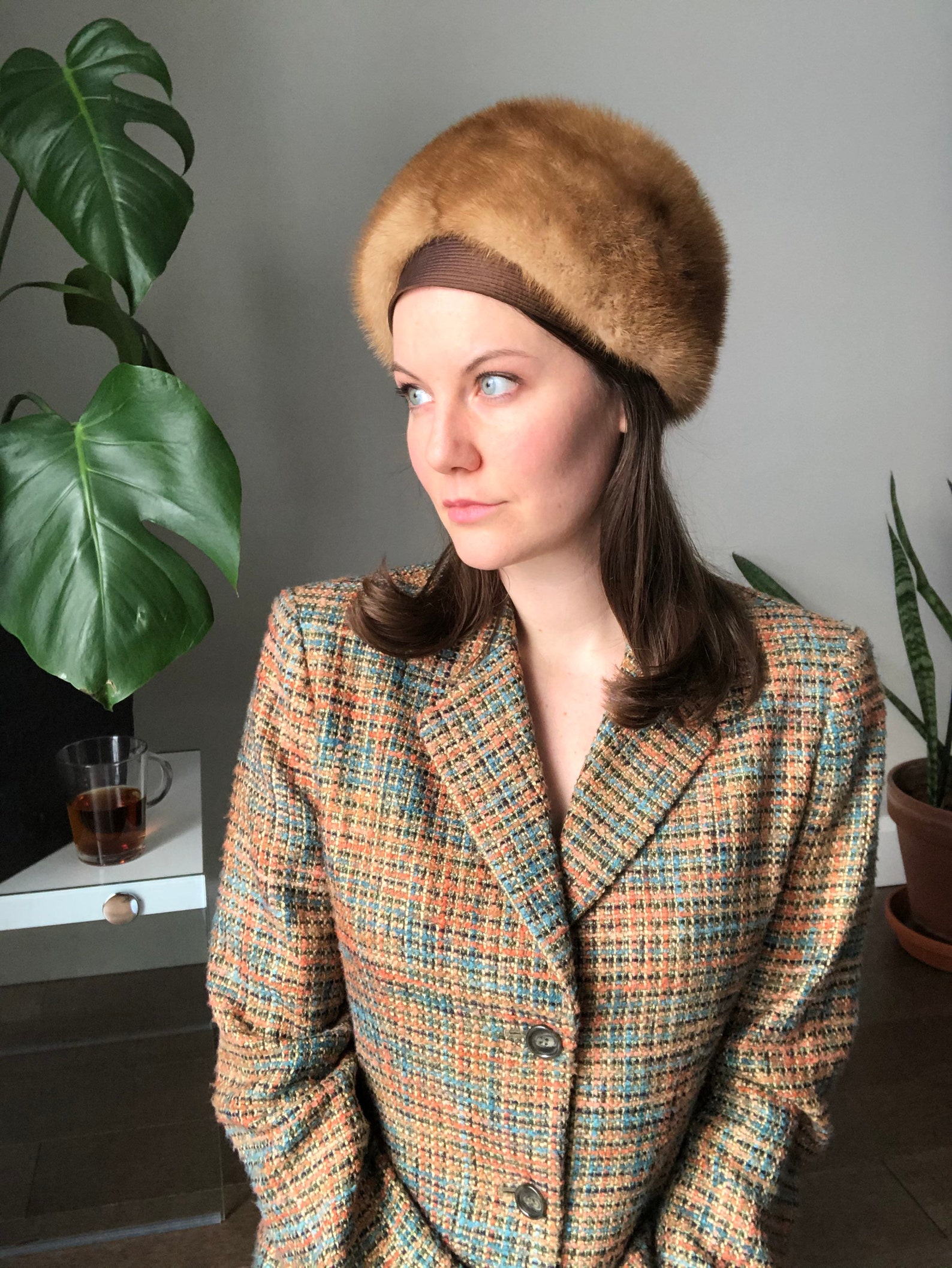 60's Genuine Mink Fur Round Hat With Mink Paws and Claws - Etsy Canada