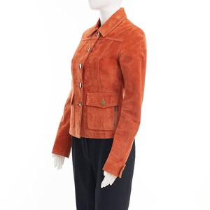 Y2K Danier Burnt Orange Suede Leather Fitted Jacket / Short Jacket / Lightweight / Size XS - Etsy