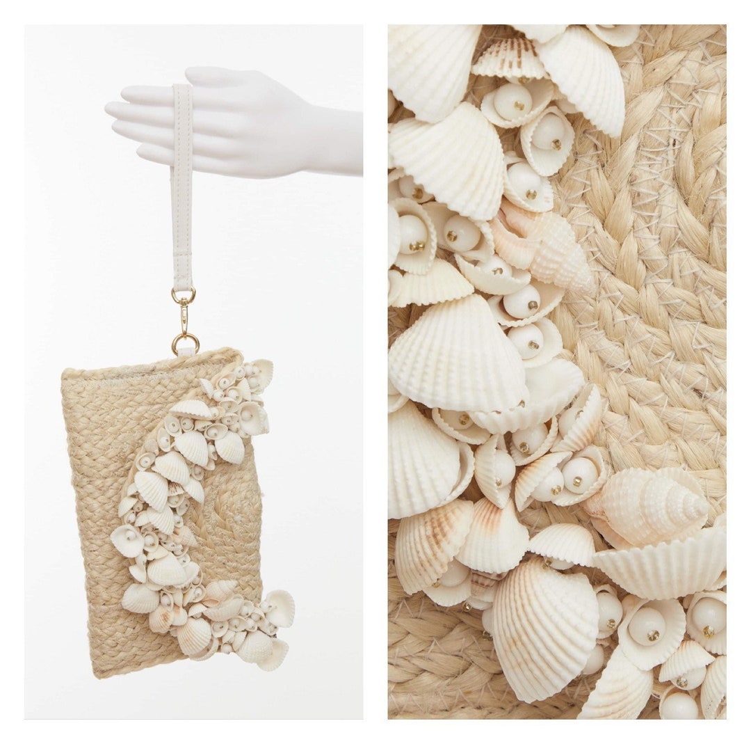 Sigrid Olsen Natural Rope Seashell Clutch / Evening Resort Clutch ...
