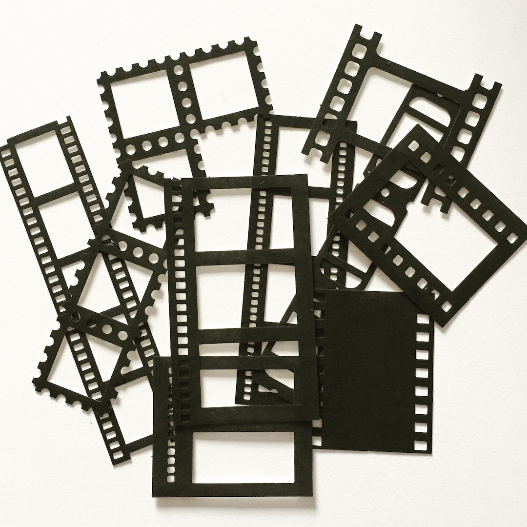 Retro Film Roll / Cinema Ticket Card Cut-outs, Film Strip Cutout ...