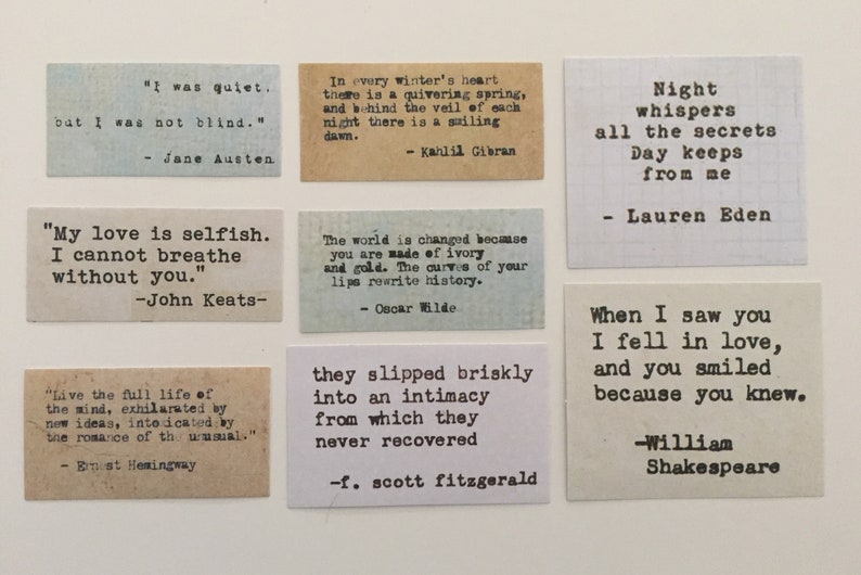 Book Quotes Stickers Typewriting Planner Stickers Famous - Etsy UK