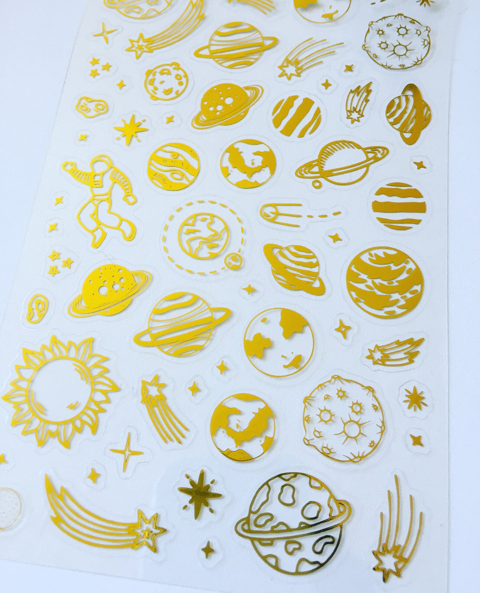 Gold Galaxy Planner Stickers: Space Cosmos Stickers - Etsy UK