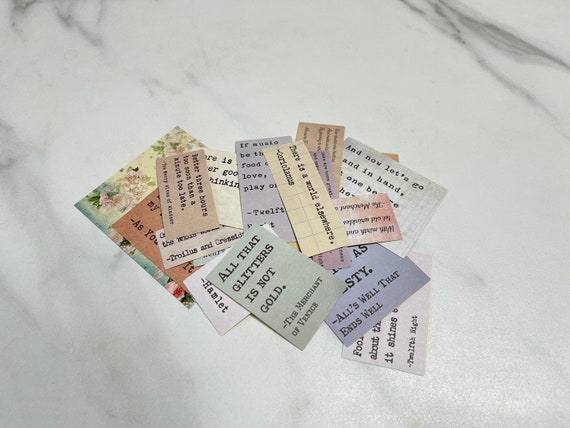 Shakespeare Quotes Stickers Book Quotes Typewriting Planner - Etsy