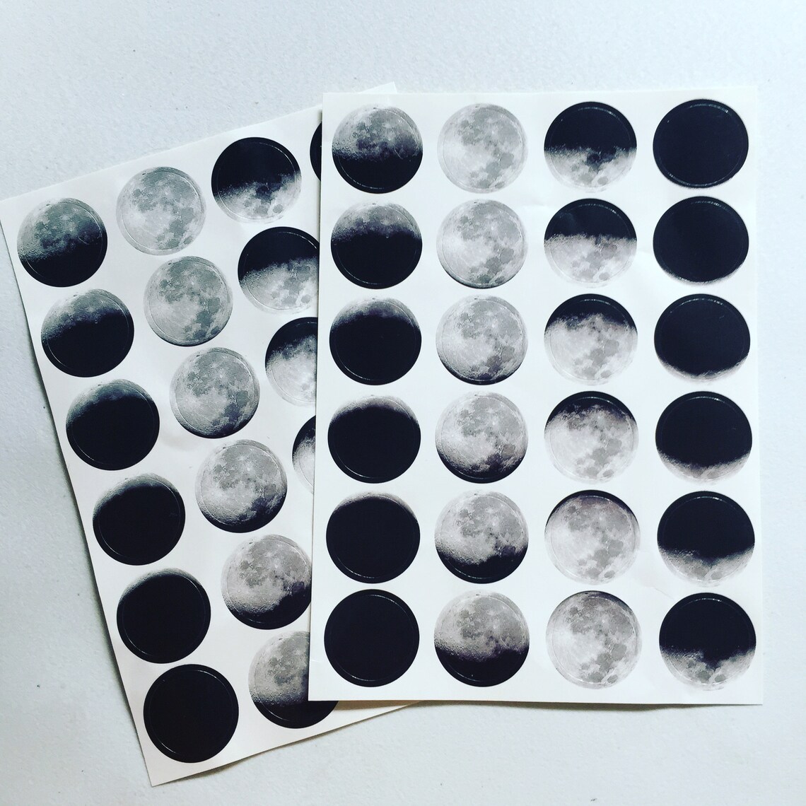 Moon Phase Stickers Space Satellite Planet Stickers Galaxy - Etsy