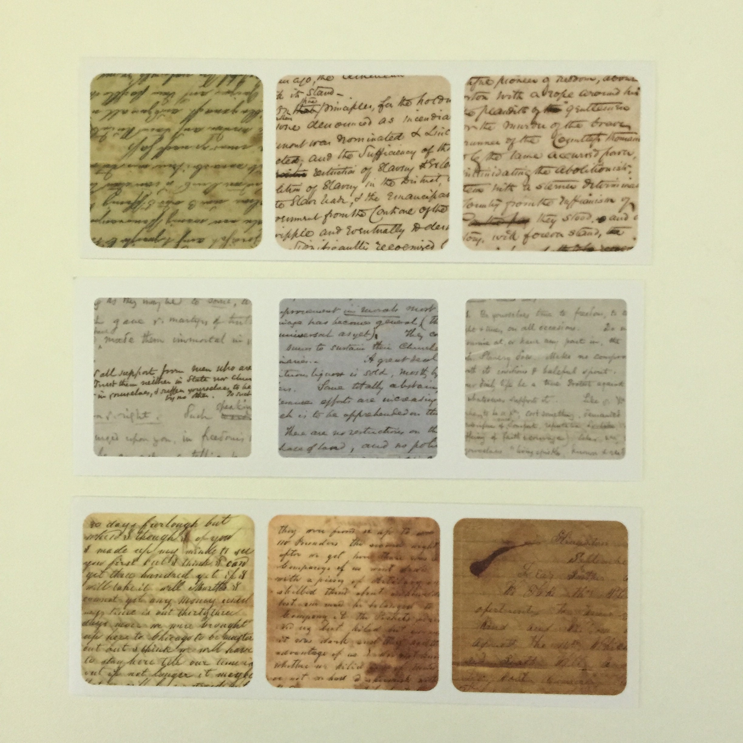 Old Handwritten Text Stickers Vintage Handwriting Planner - Etsy