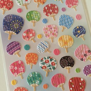 Japanese Fan Stickers, Uchiwa Fan Deco Stickers, Gift Wrapping, Crepe ...