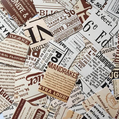 Old Newspaper Stickers Retro Planner Stickers Vintage - Etsy