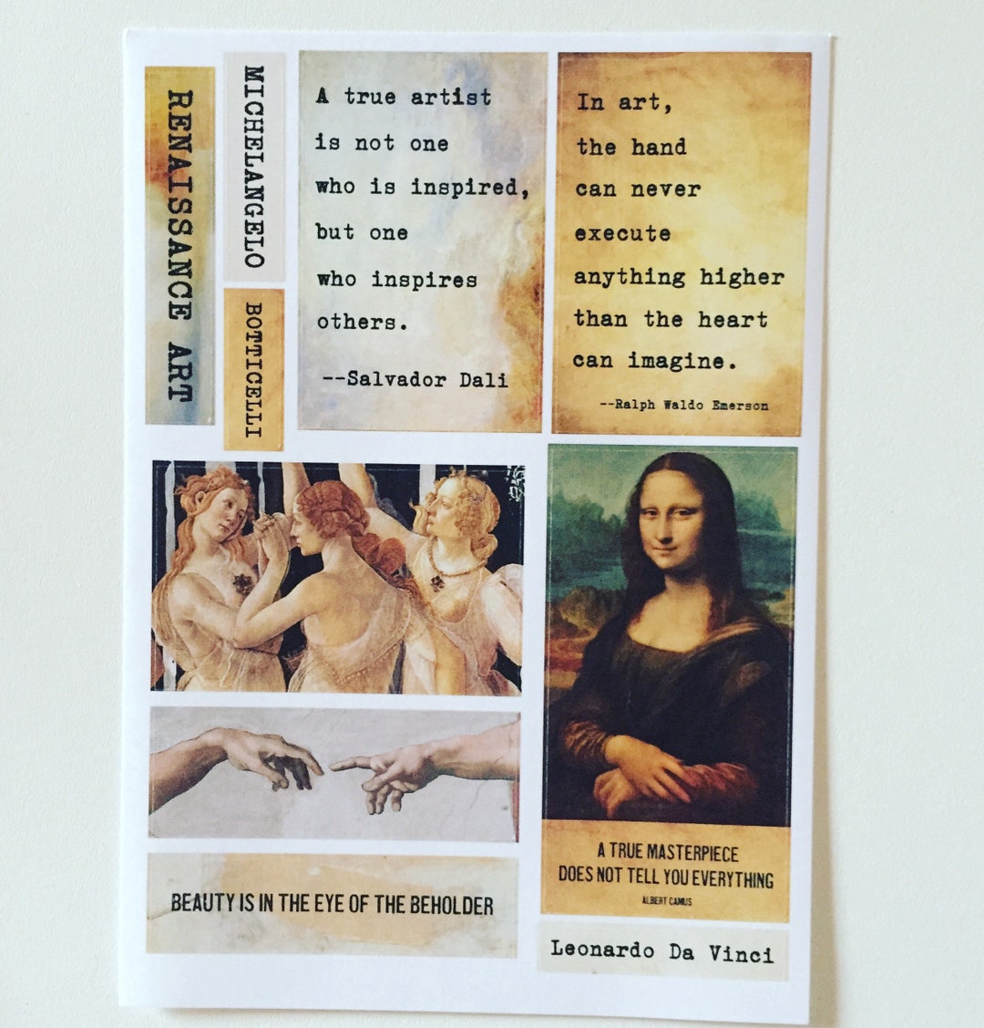Italian Renaissance Art Stickers, Masterpiece Painting Stickers, Art ...