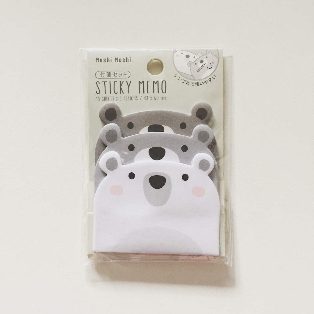 Peeping Bear Sticky Notes, Bear Sticky Notes, Kawaii Animal Reminder ...