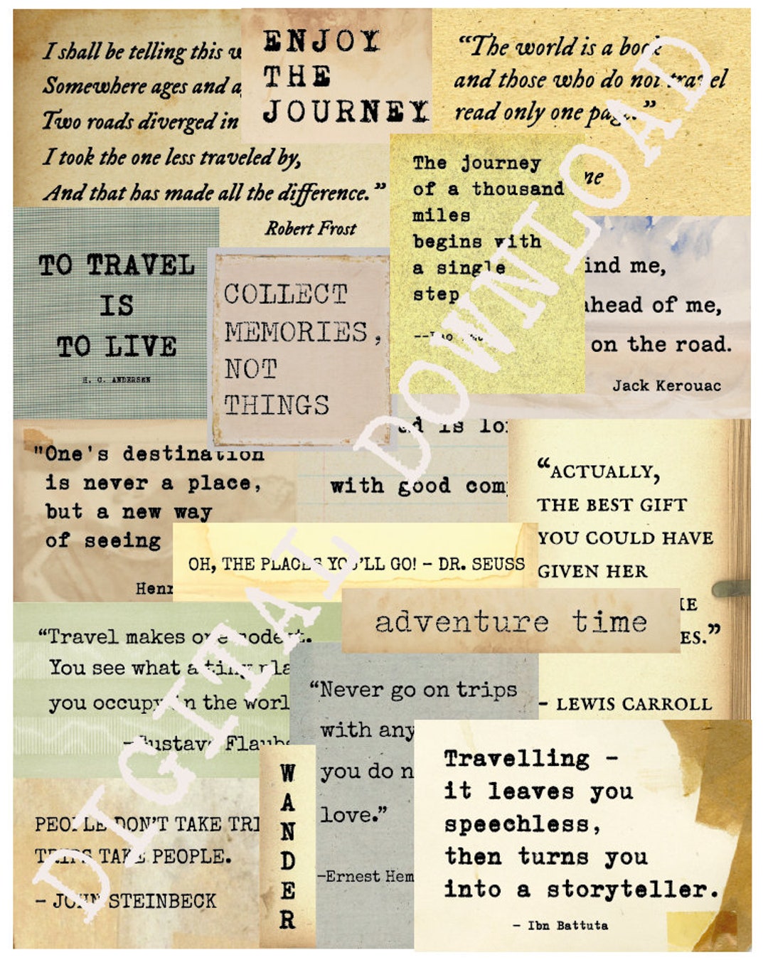 Travel Quotes Stickers: Inspirational Literature, Adventure Theme ...