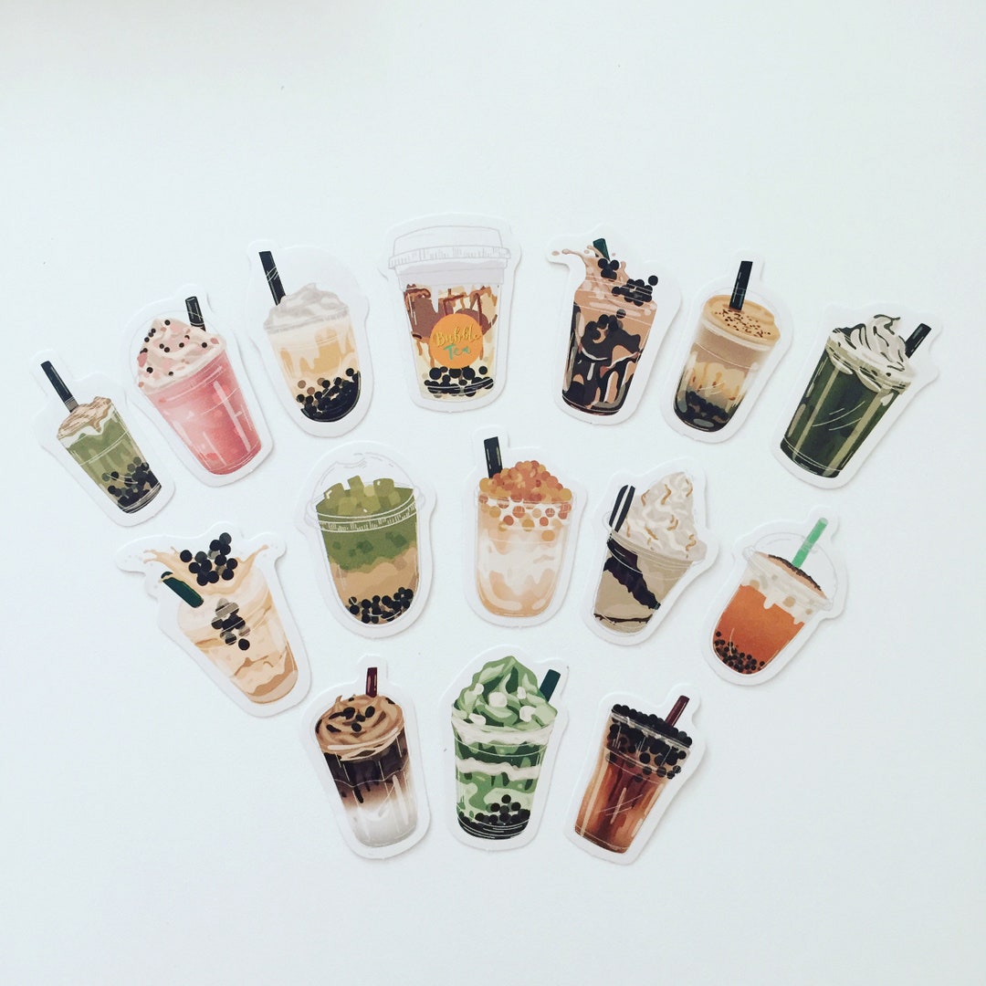 Bubble Tea Stickers: Boba Milk Drink Planner Stickers - Etsy UK