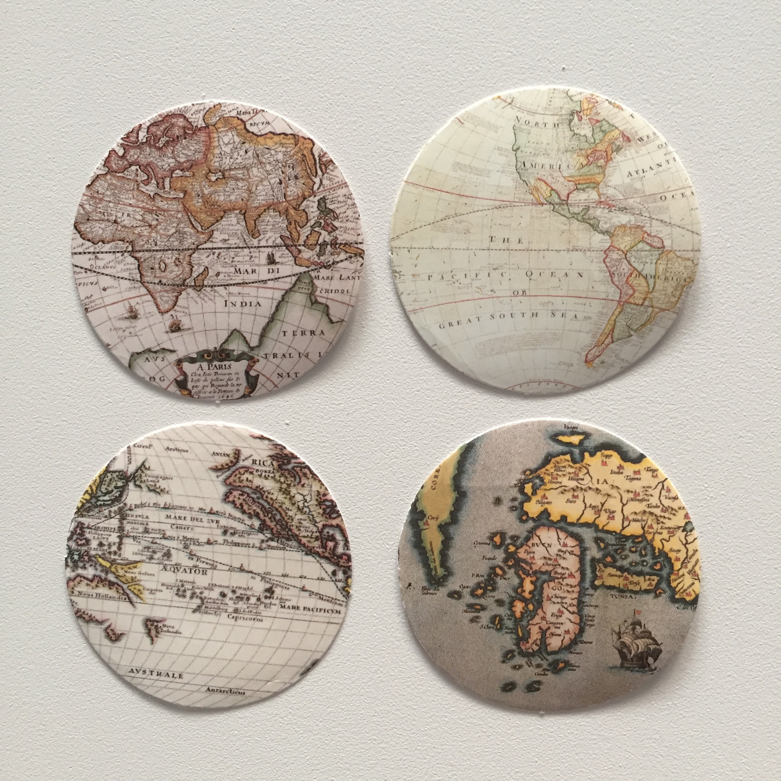 Vintage Map Stickers Retro Planner Stickers Travel Journal | Etsy UK