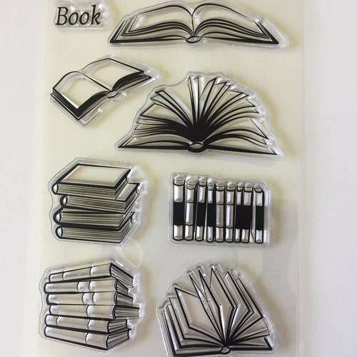 Vintage Books Clear Silicone Stamps Reading Planner Stamps - Etsy