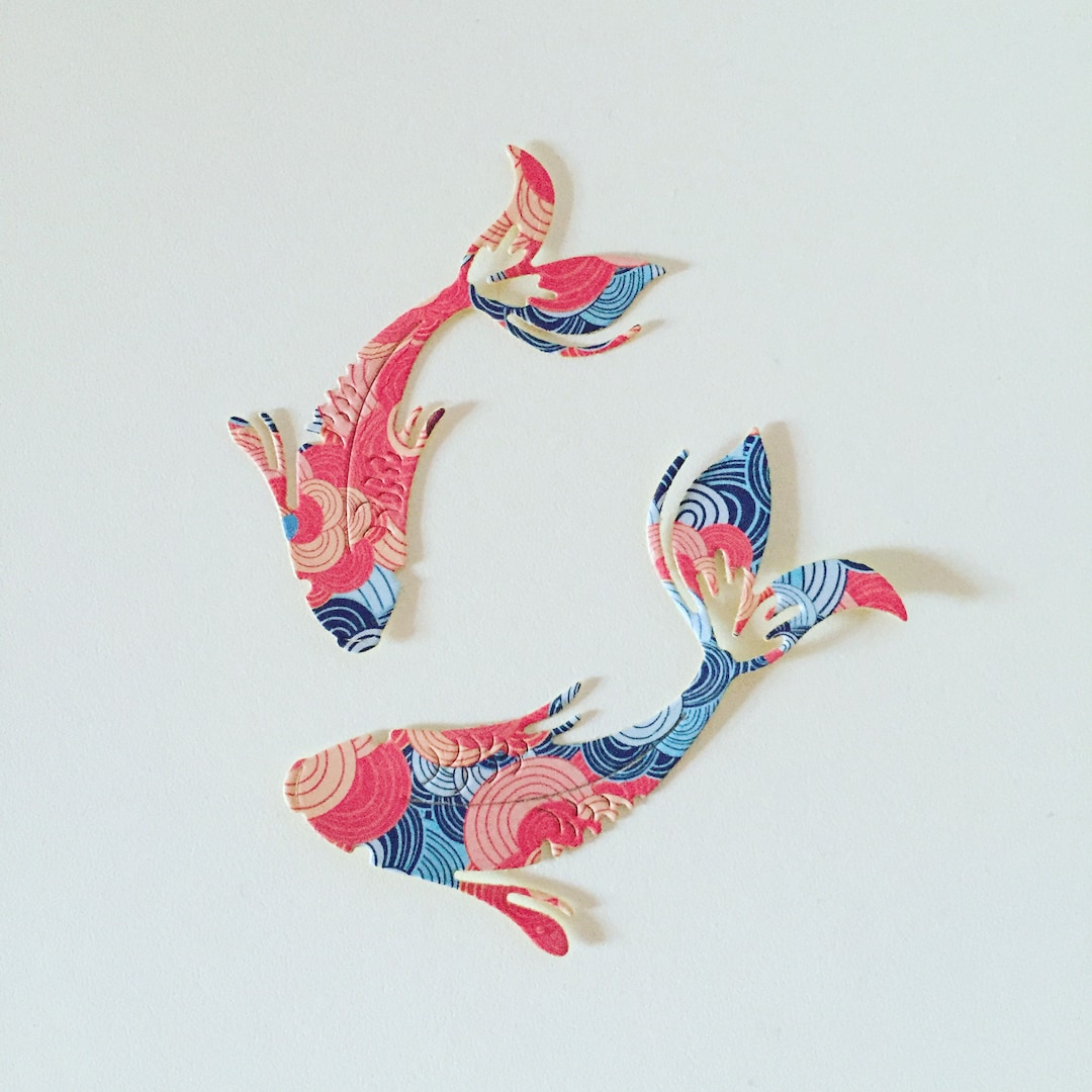 Koi Fish Sticker Set, Japanese Carp Fish Stickers, Japanese Origami ...
