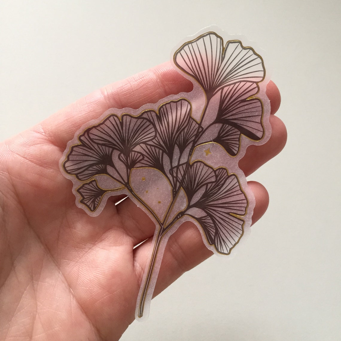 Gold Accents Ginkgo Biloba Sticker Set Ginkgo Biloba Leaf - Etsy