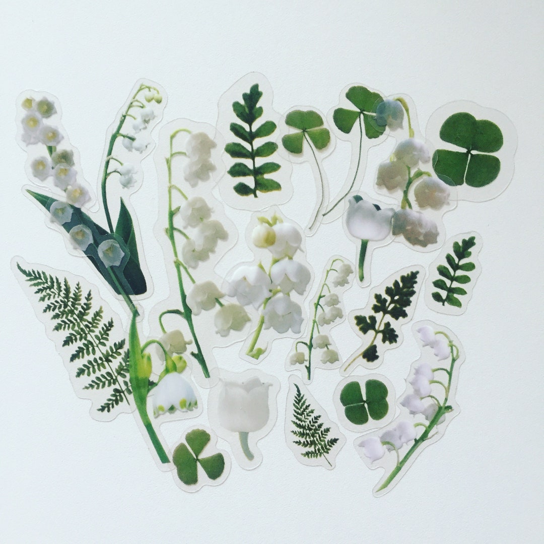 Lily of the Valley Stickers, Clover Stickers, Flower Bouquet Stickers ...
