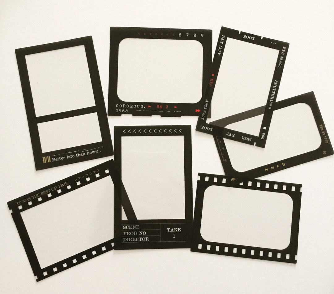 Retro Film Frame Sticker, Vintage Camera Film Roll Sticker, Film Strip ...