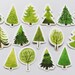 Green Trees Stickers, Forest Stickers, Greenery Planner Stickers ...