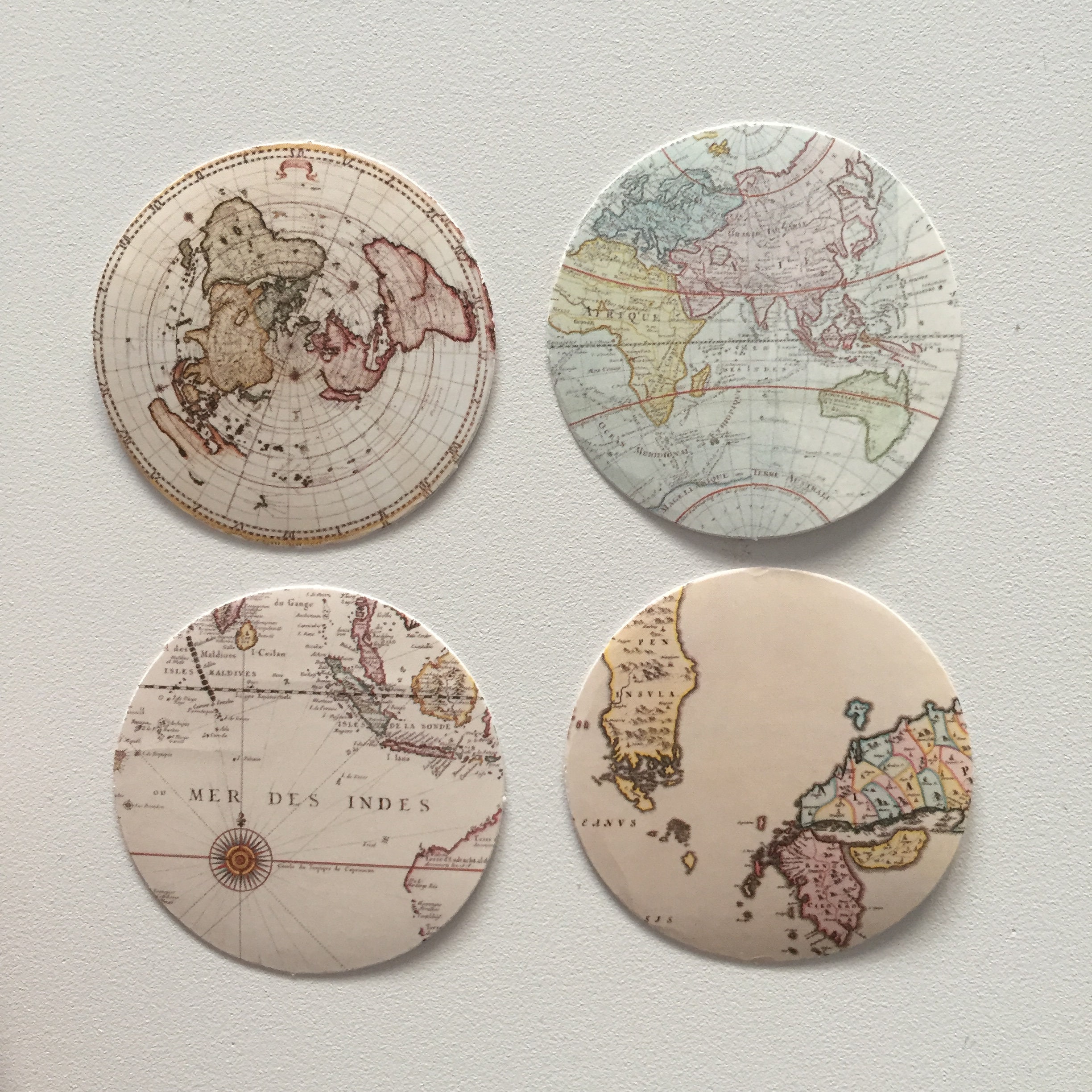 Vintage Map Stickers Retro Planner Stickers Travel Journal | Etsy UK