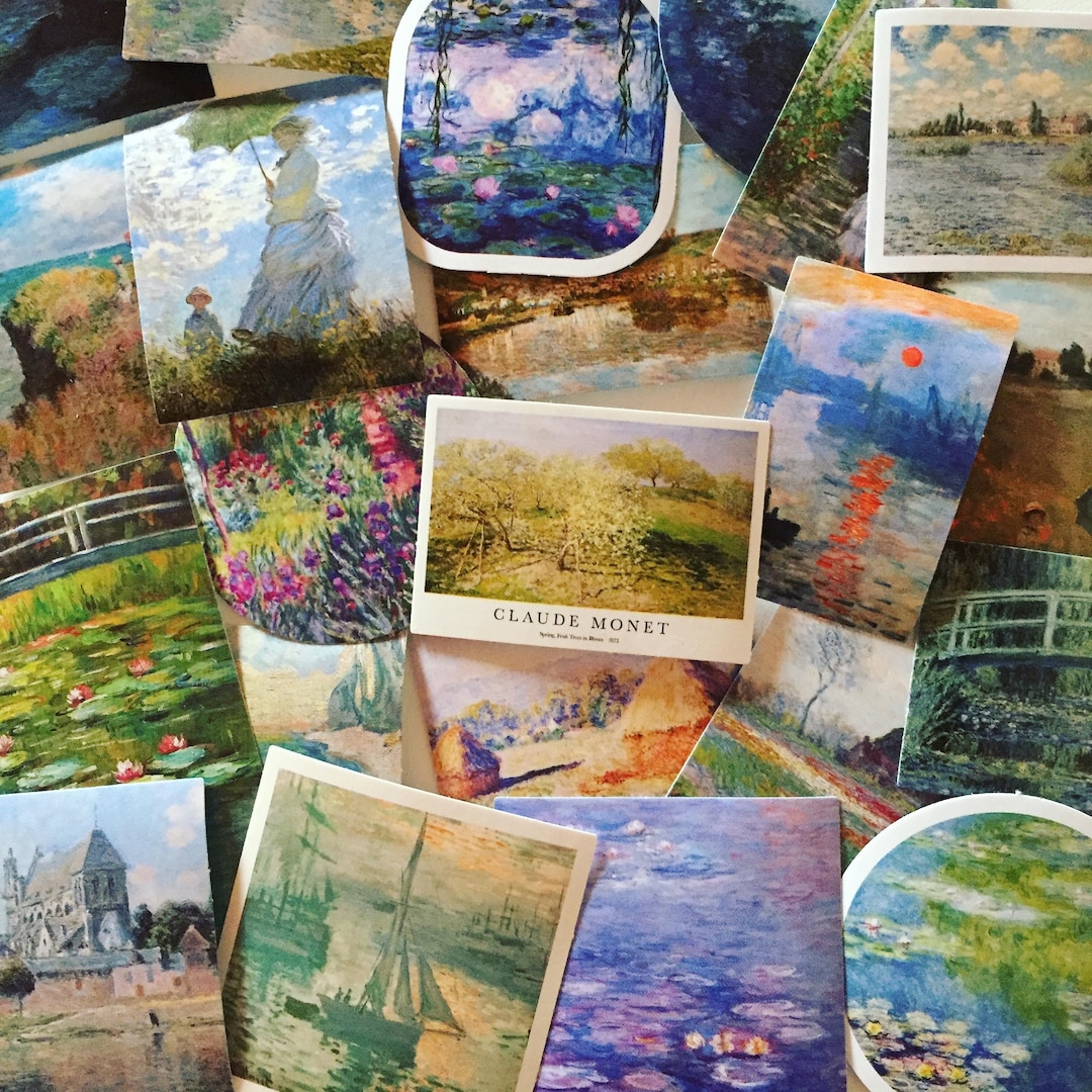 Monet Art Stickers: Impressionism Landscape Envelope Seals - Etsy