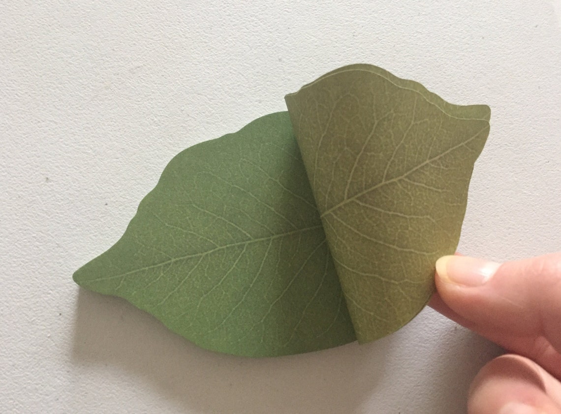 Green Leaf Sticky Notes Nature Leafy Sticky Notes Zen | Etsy UK