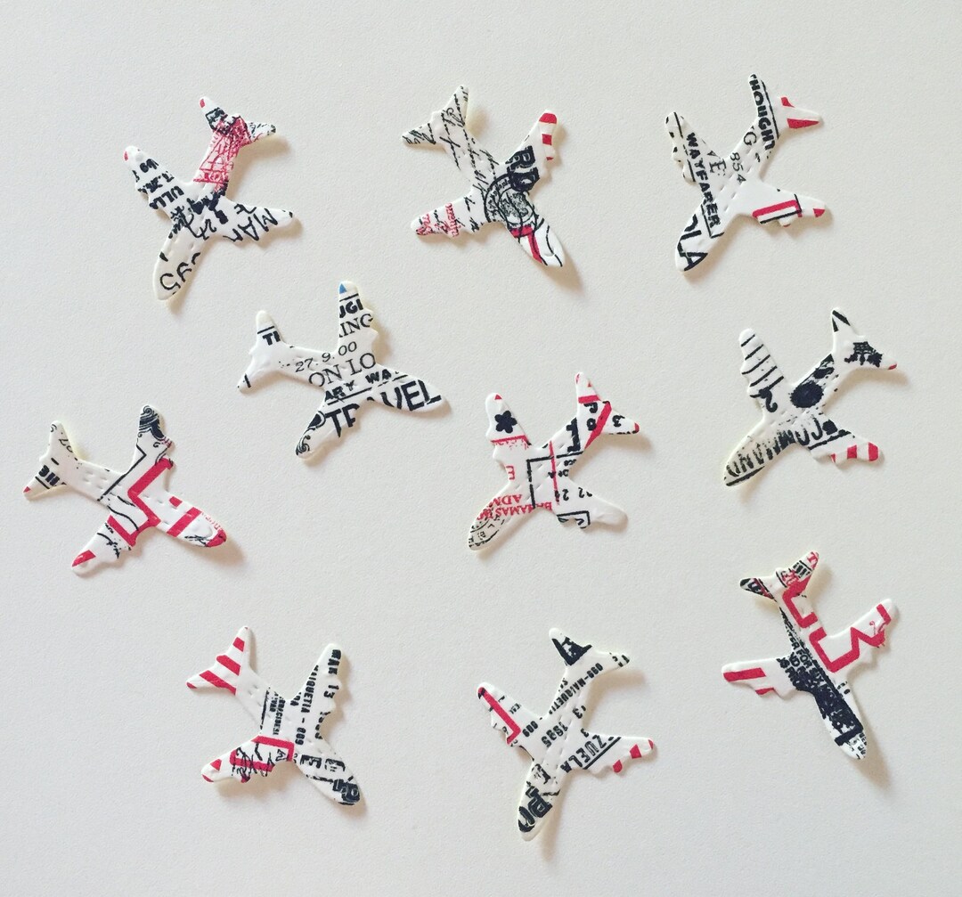 Plane Collage Paper Stickers, Retro Air Travel Stickers, Holiday ...