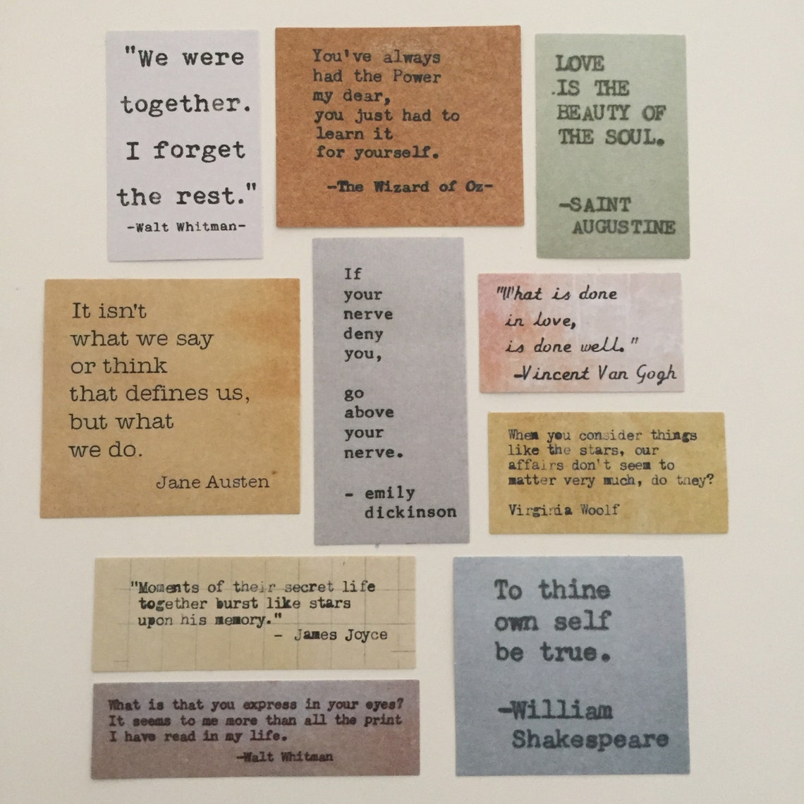 Book Quotes Stickers Typewriting Planner Stickers Famous | Etsy