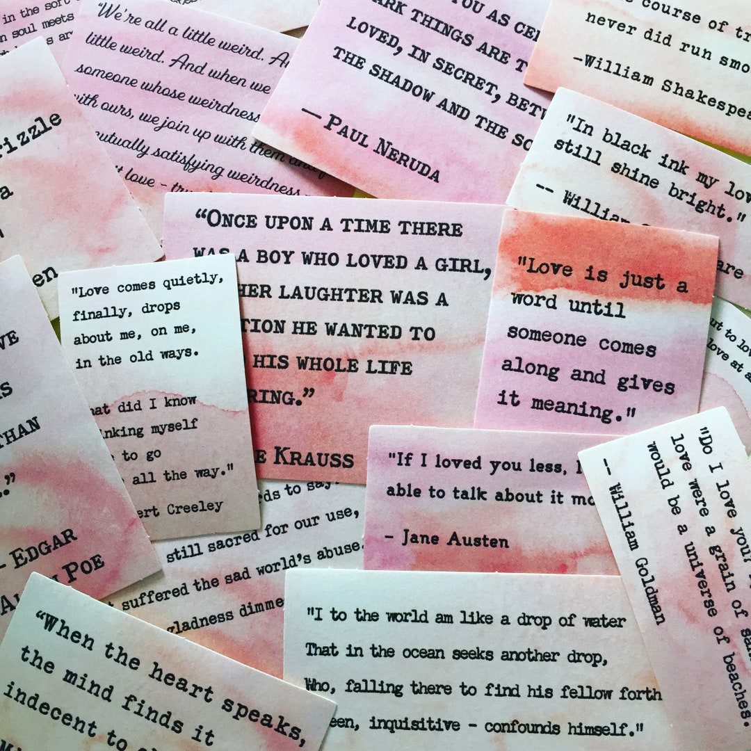 Love Quotes Stickers: Pink Watercolor Scrapbook Stickers - Set of 18 - Etsy