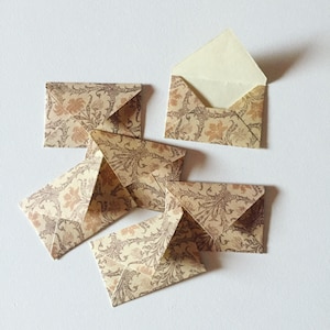 Mini Retro Print Envelopes, Tiny Baroque Paper Envelopes, Vintage ...