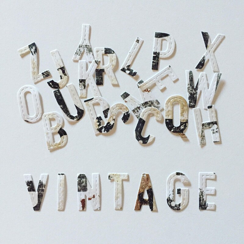 Vintage Letters Sticker - Etsy