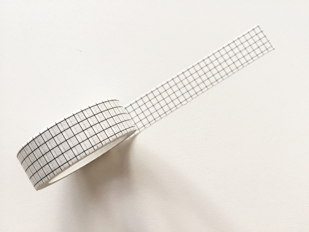 Black Grid Washi Tape, Black Grid Planner Washi, Geometric Decorative ...