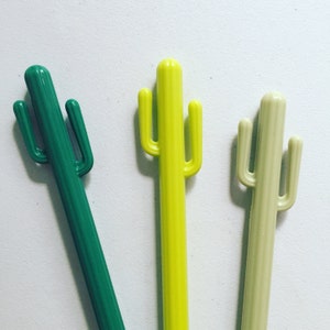 Cactus Gel Pen, Succulent Cacti Pen, Kawaii Black Ink Pen, Kawaii ...