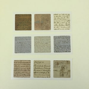 Old Handwritten Text Stickers, Vintage Handwriting Planner Stickers ...