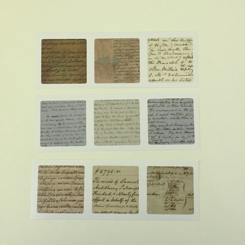 Old Handwritten Text Stickers Vintage Handwriting Planner - Etsy