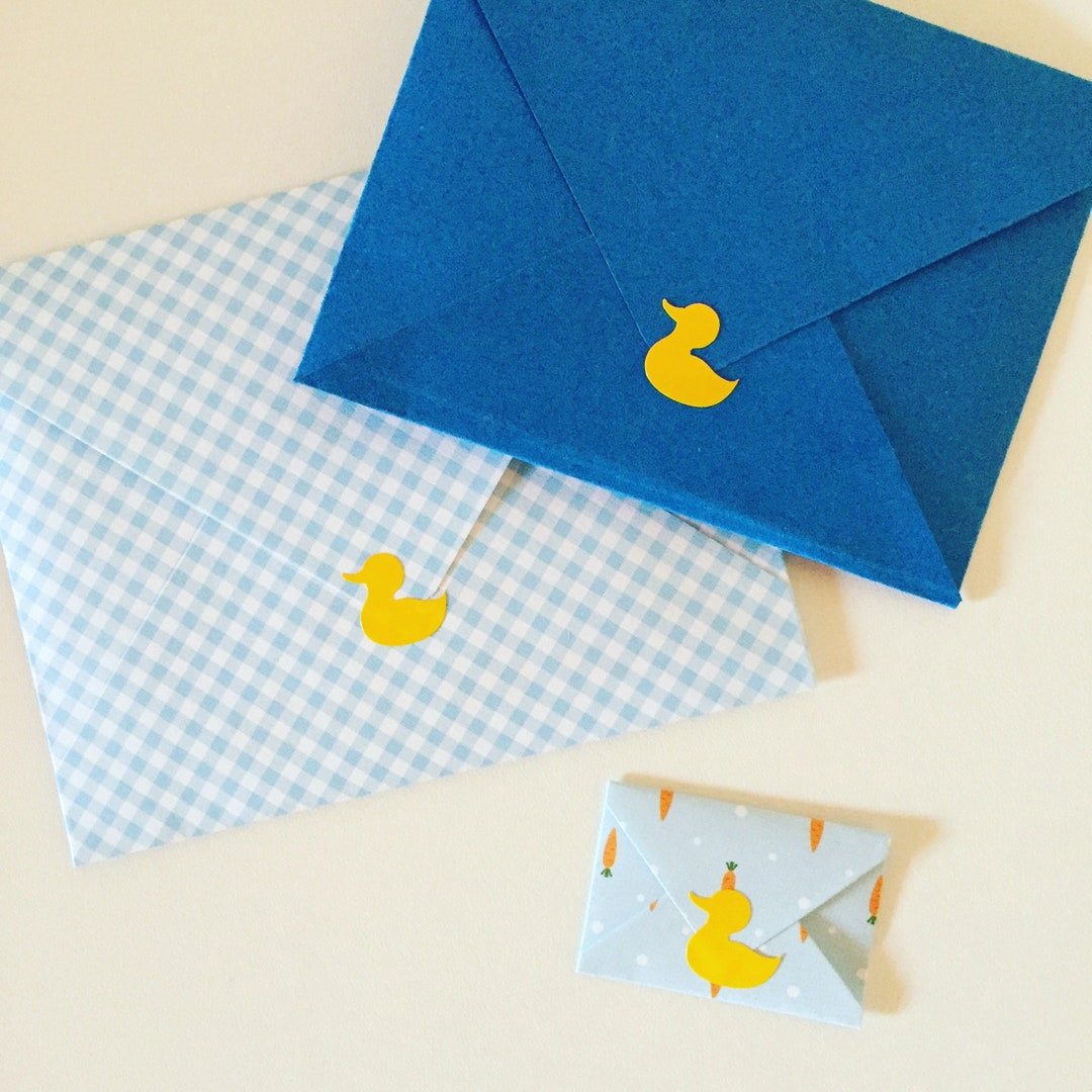 Yellow Ducky Vinyl Party Stickers, Little Duck Envelope Deco Stickers ...