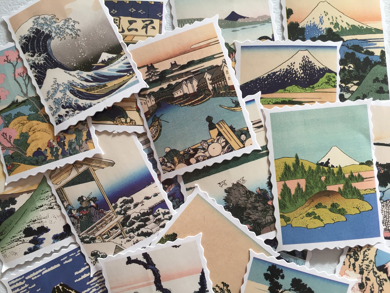 Japanese Ukiyo-e Art Stickers Japan Landscape Stamp Stickers | Etsy