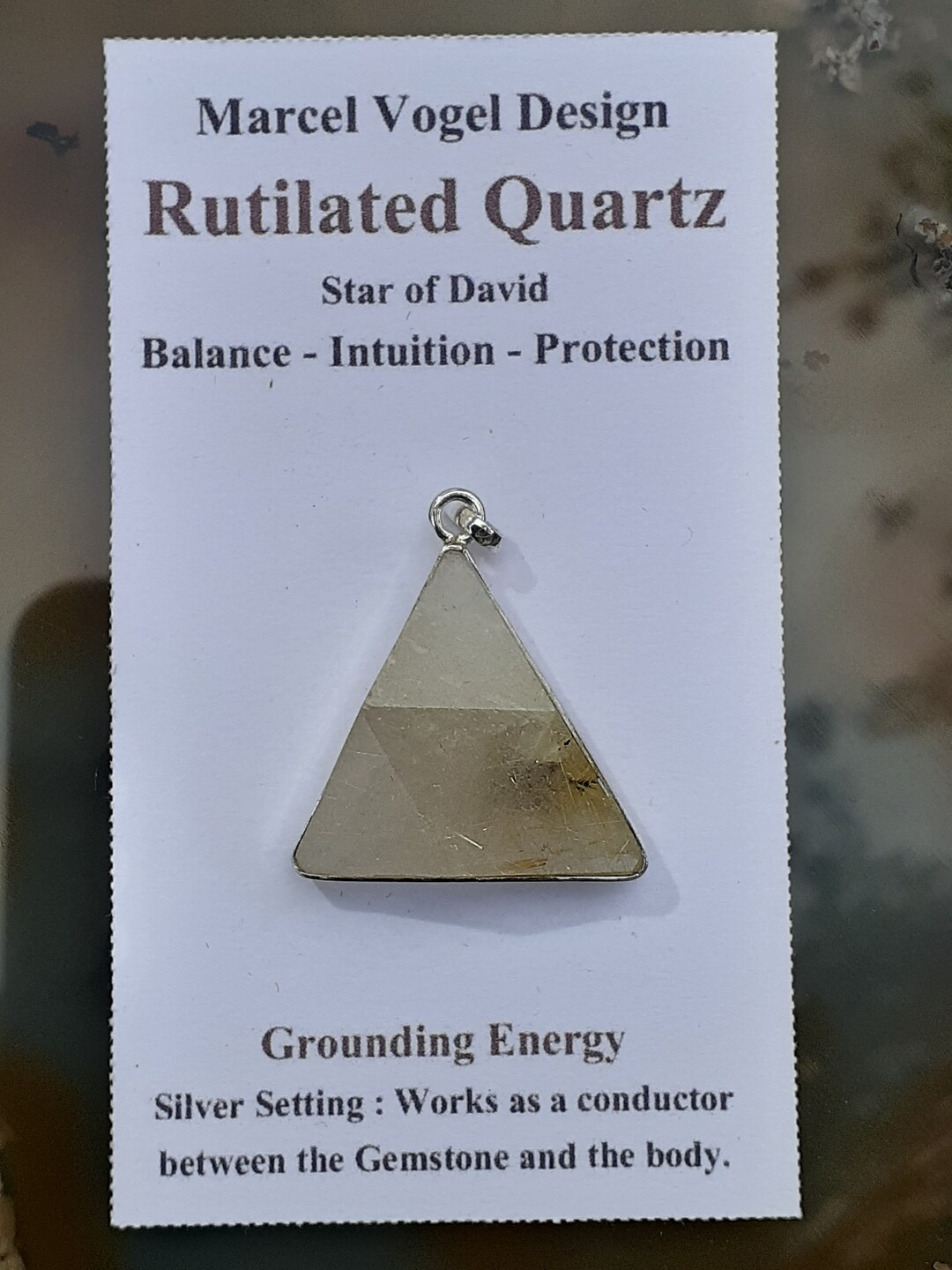 Rutilated Clear Quartz- Marcel Vogel A Grade Pendant - Set in Sterling ...