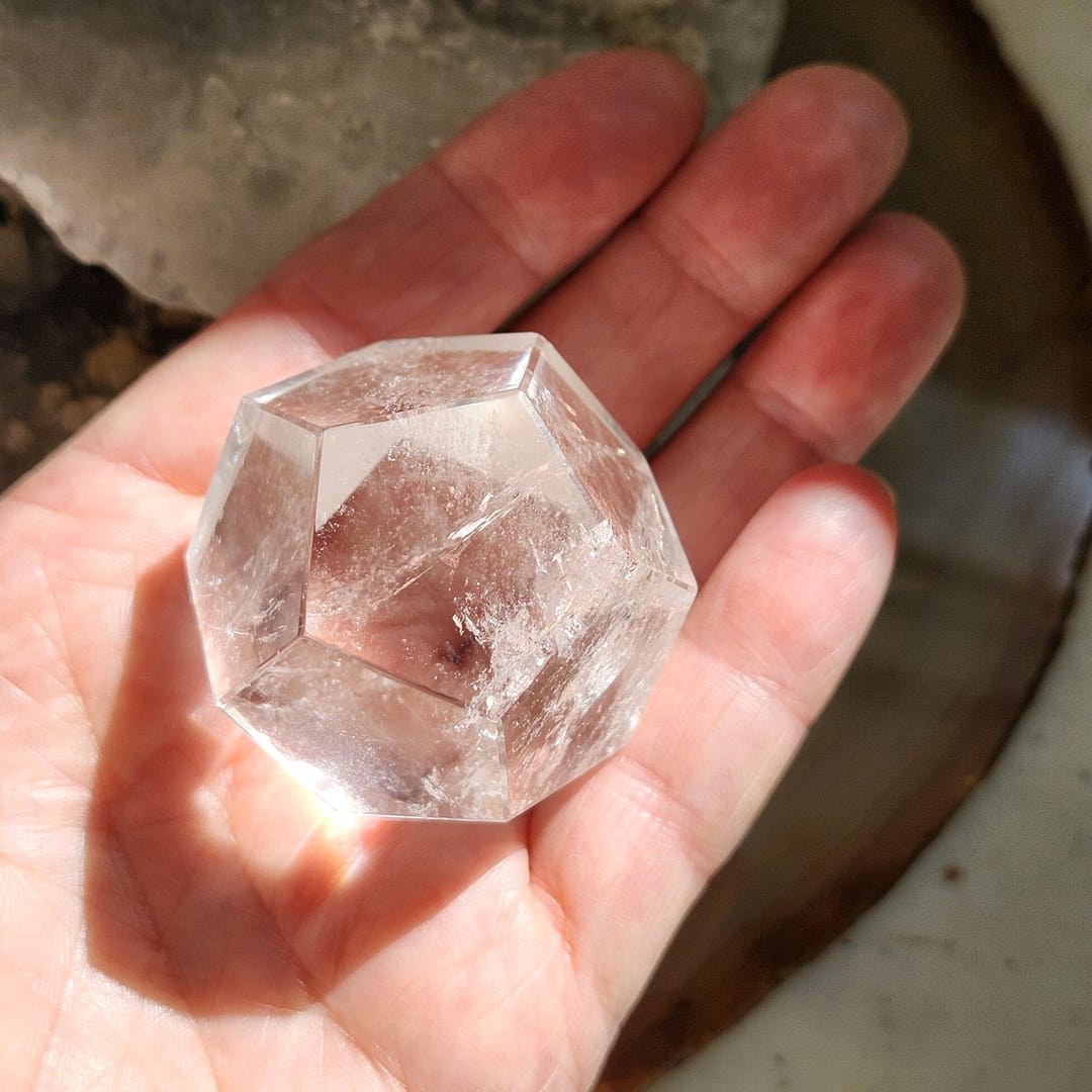 Sacred Geometry Dodecahedron in Clear Quartz A Grade - Etsy