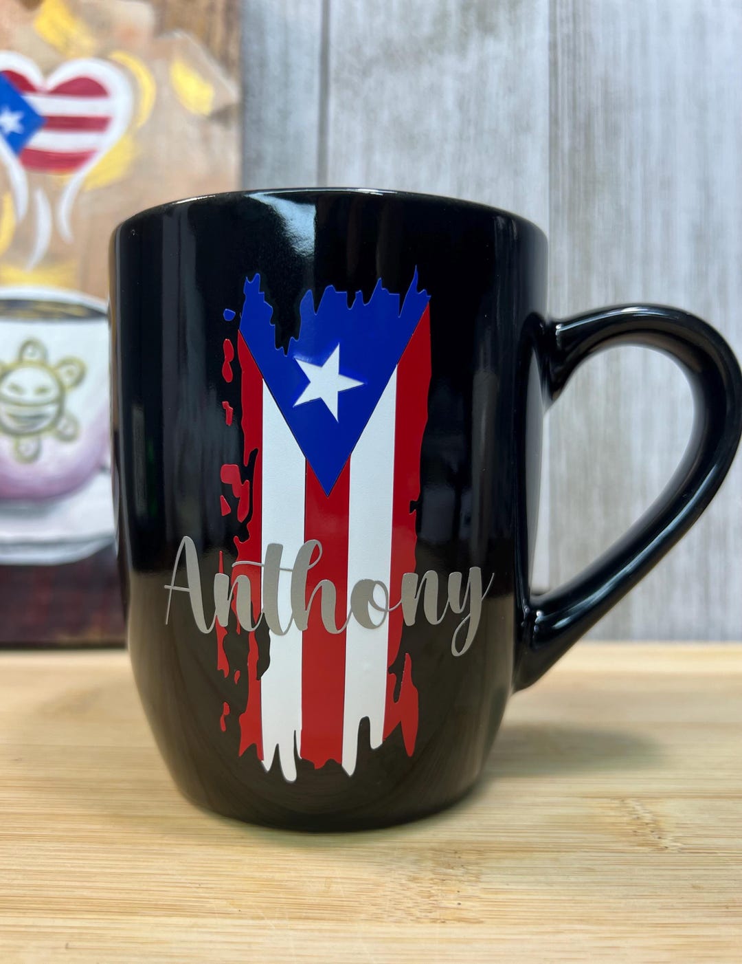 Personalized Puerto Rico Coffee Mug, PR Flag Cup, Custom Boricua Mug ...