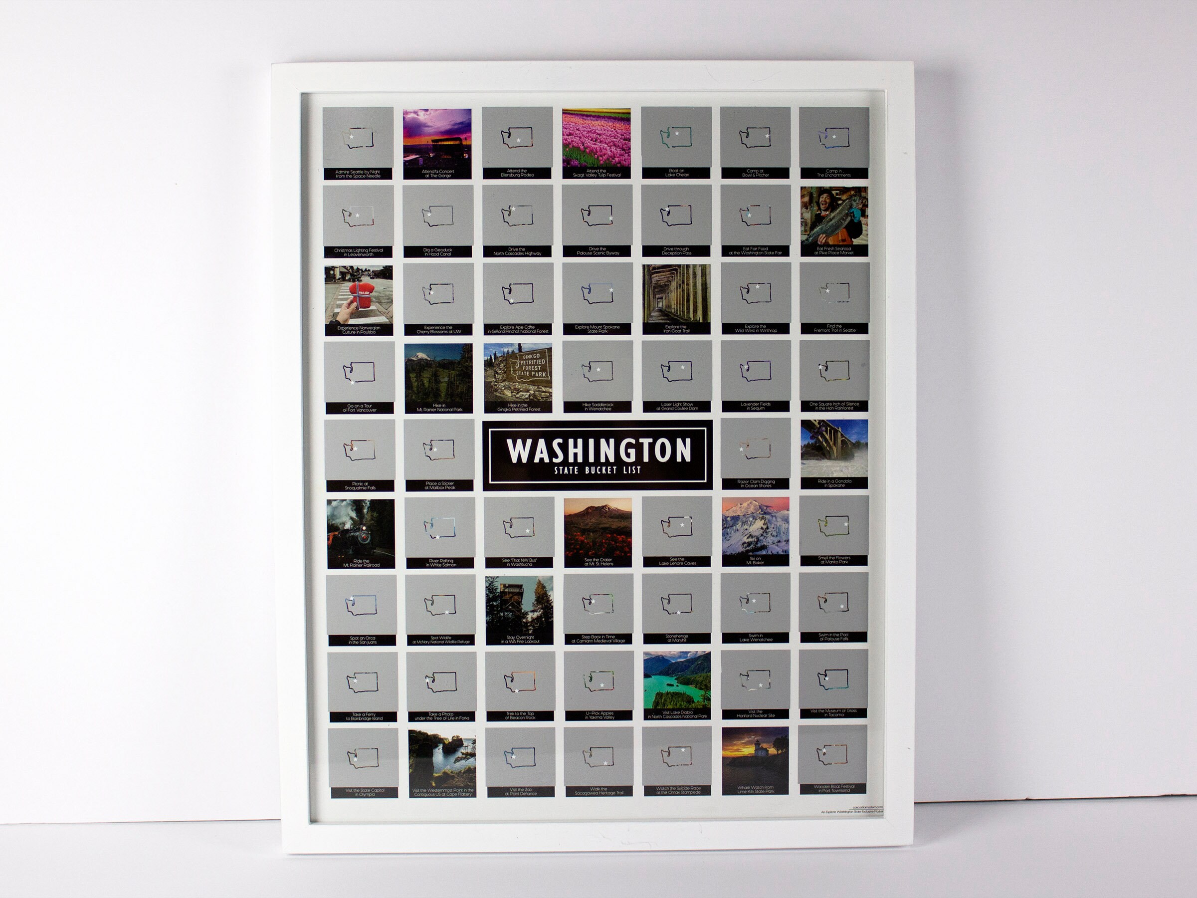 Washington State Bucket List Scratch off Poster Washington | Etsy