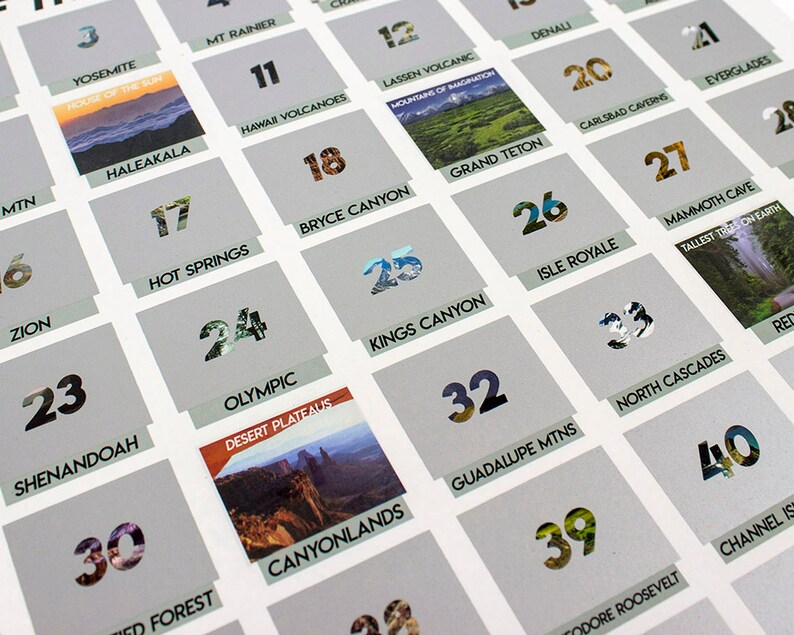 Scratch off National Park Poster 16x20 US Travel Tracker - Etsy