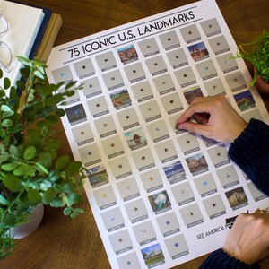 Scratch off Poster for US Sites and Landmarks – 16x20 Travel Tracker ...