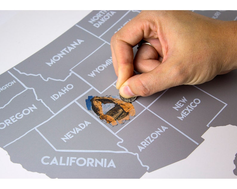 Scratch off United States Map USA Travel Checklist Travel | Etsy