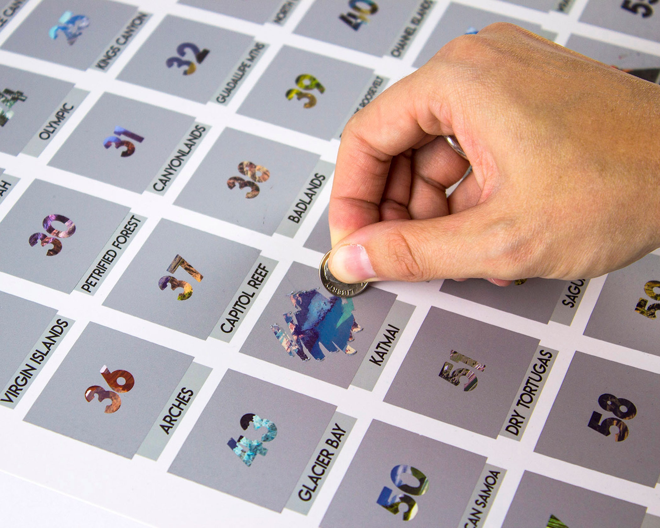 Scratch off National Park Poster 16x20 US Travel Tracker | Etsy