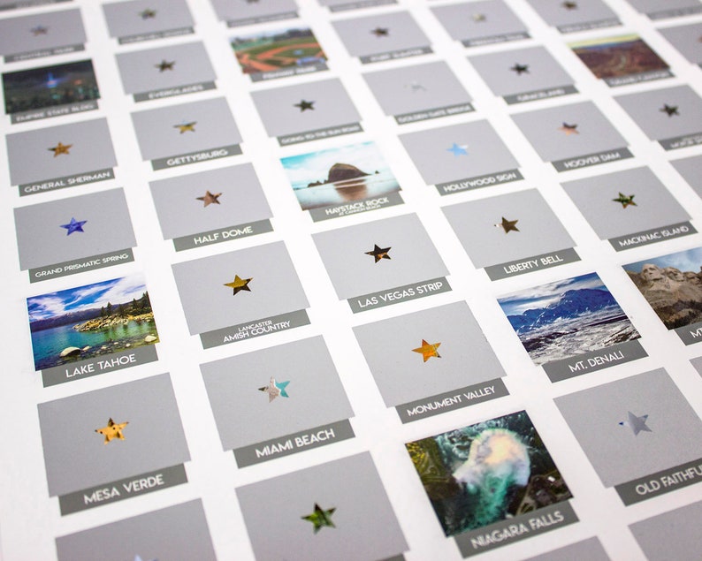 Scratch off Poster for US Sites and Landmarks 16x20 Travel - Etsy