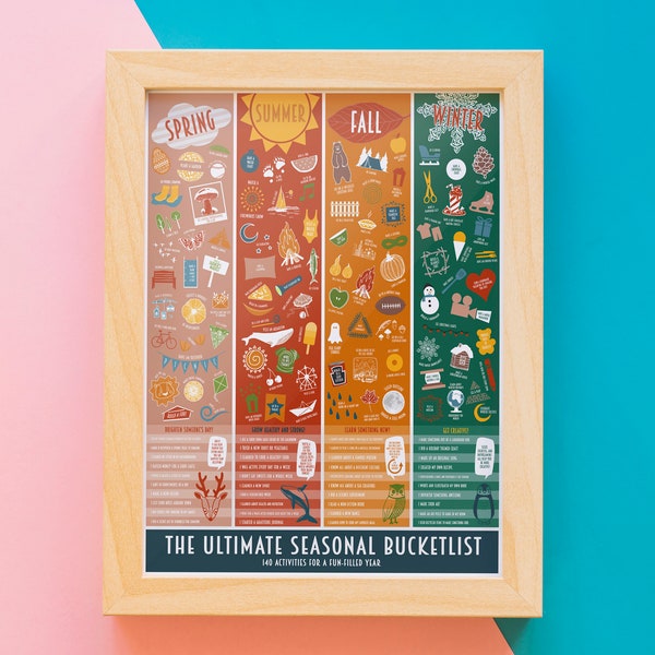 Fall Bucket List Poster - Etsy
