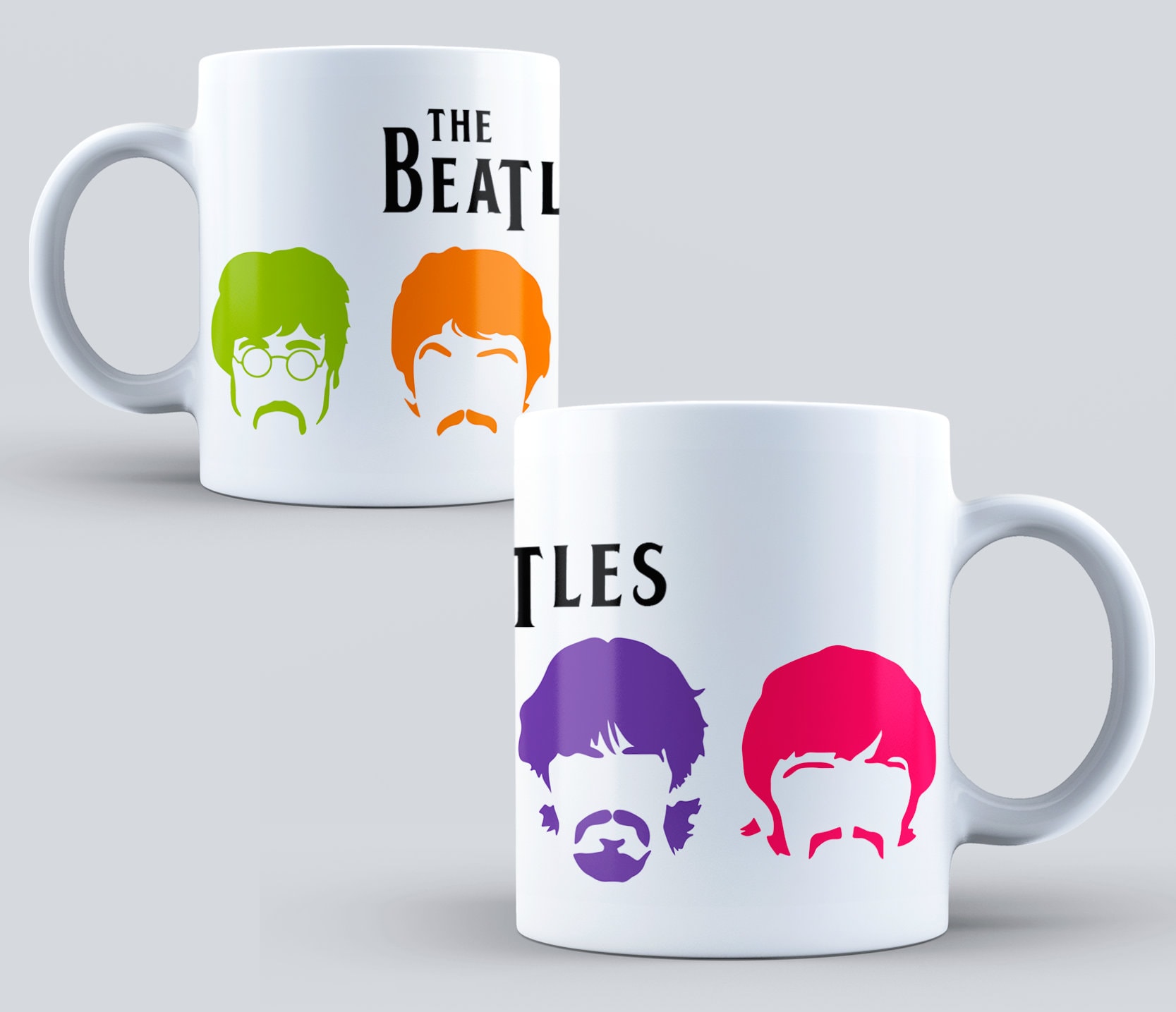 The Beatles Mug -#11 Face Cut Outs, 11 Ounce, White - Etsy