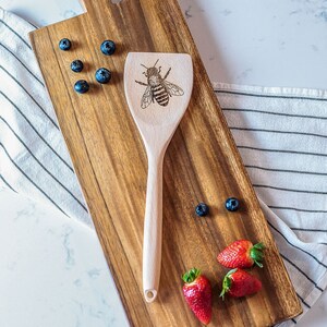 Honey Bee Engraved Wooden Spatula - Eco-friendly Kitchen Decor, Save ...