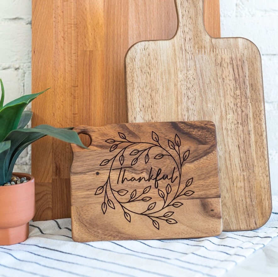 Thankful Cutting Board - Thanksgiving Table, Charcuterie Board, Fall ...