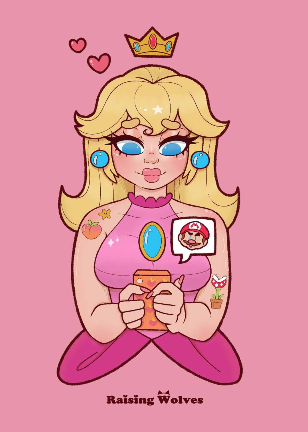 Princess Peach Daisy Mario Luigi Nintendo 5 X 7 Print Etsy